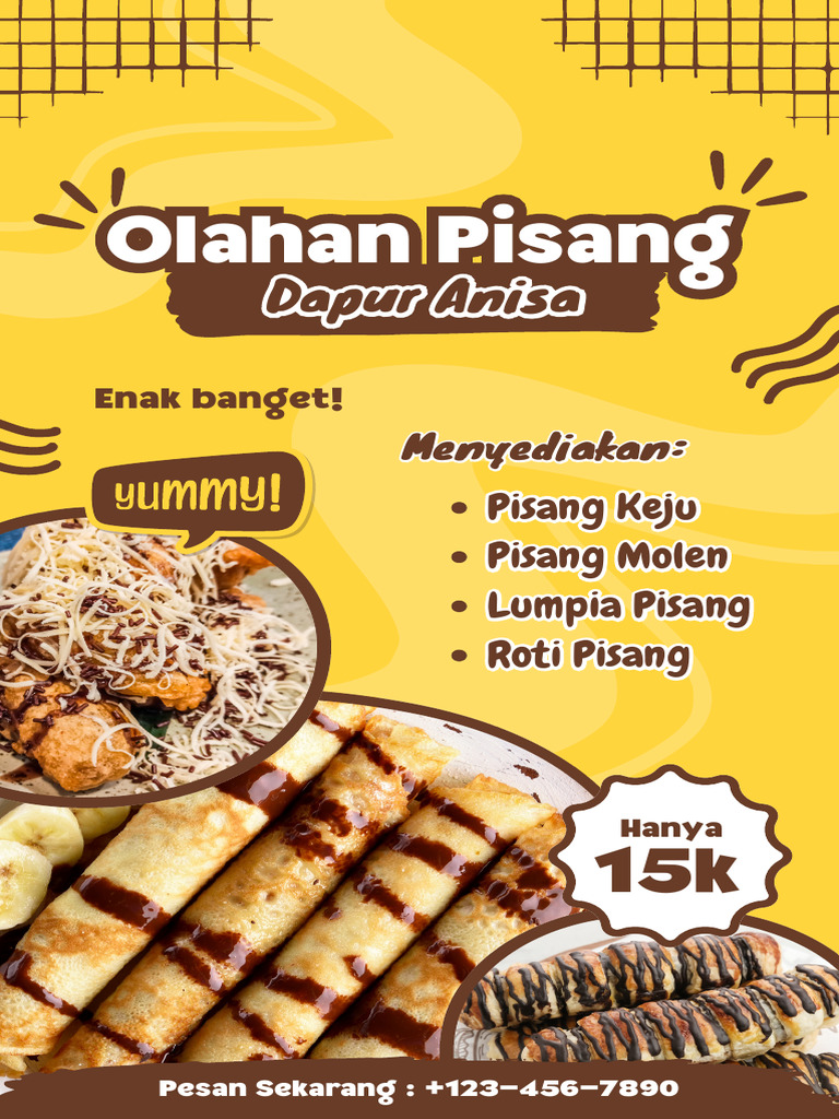 Poster Dapur Anisa Olahan Pisang A4 | PDF