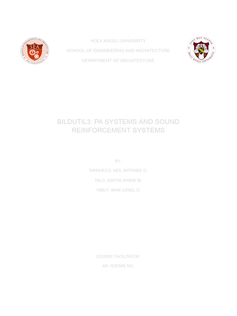PA Systems and Sound Reinforcement Guide | PDF | Sound | Sound Technology
