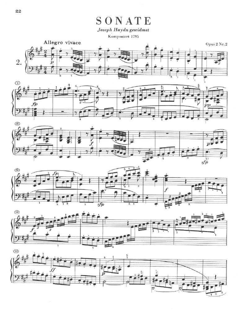 Beethoven Sonate Op2 No2 | PDF