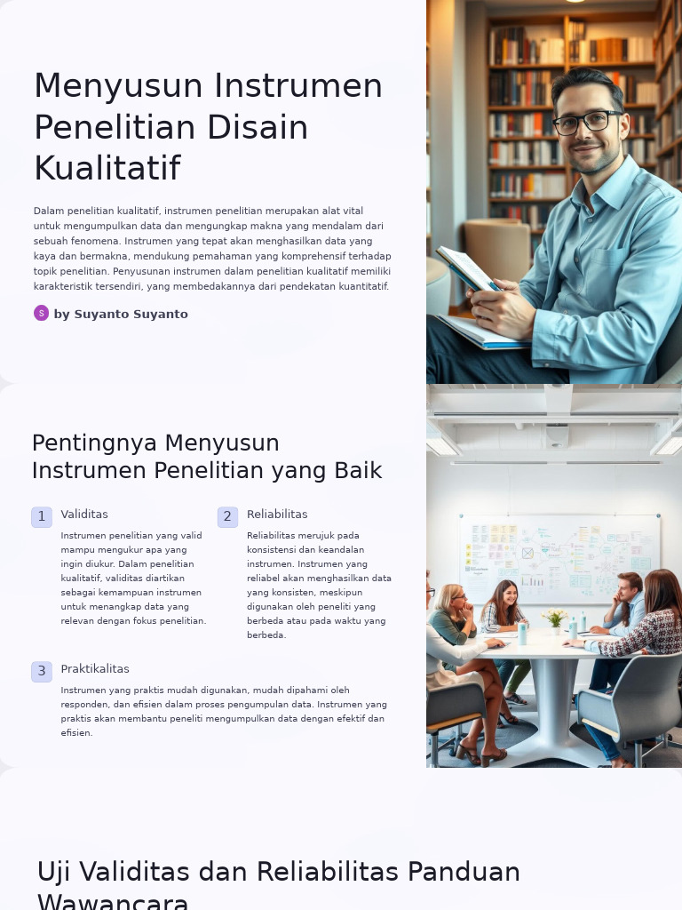 Menyusun Instrumen Penelitian Disain Kualitatif | PDF