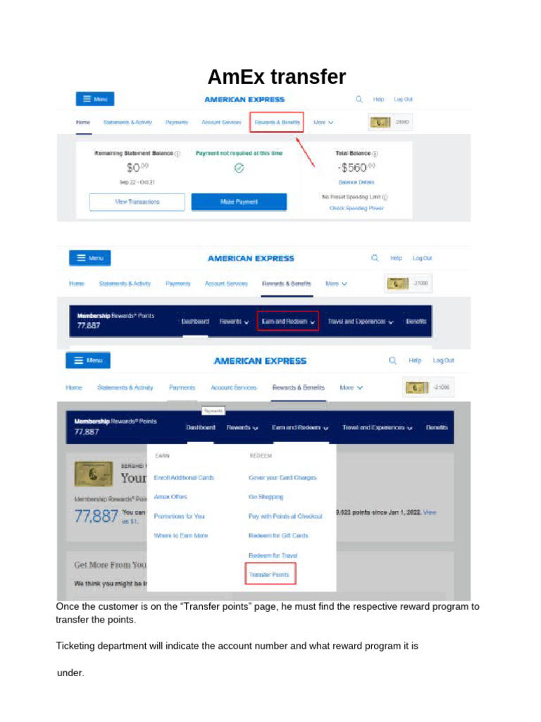 AmEx Transfer | PDF
