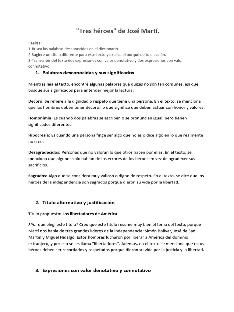 Héroes de la Independencia en Martí | PDF