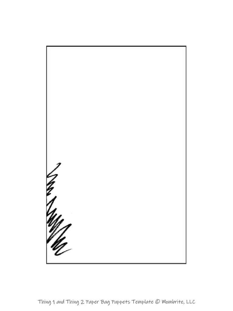 Thing 1 and Thing 2 Paper Bag Puppets Printable Template | PDF