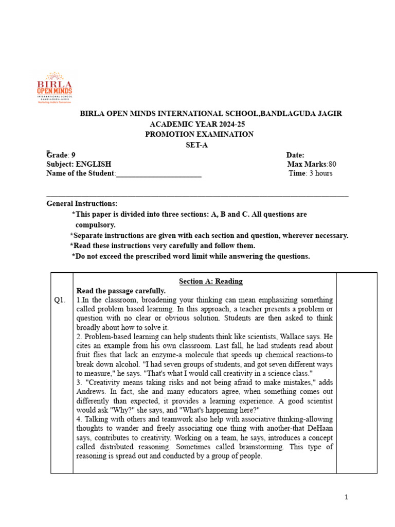 Bandlaguda G9 - Set-A - L&L - Sa - 2 | PDF | Crimes | Crime & Violence