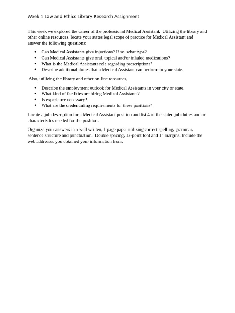 Week 1 Library Research Assignment | PDF