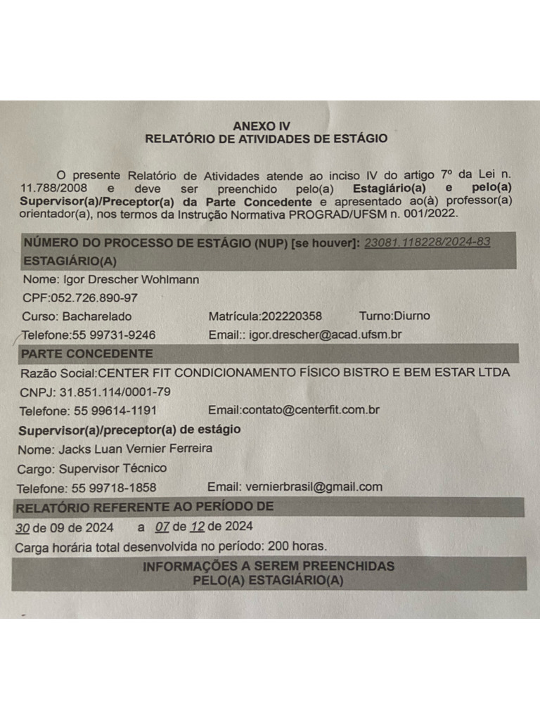 Relatório de Estágio Att | PDF