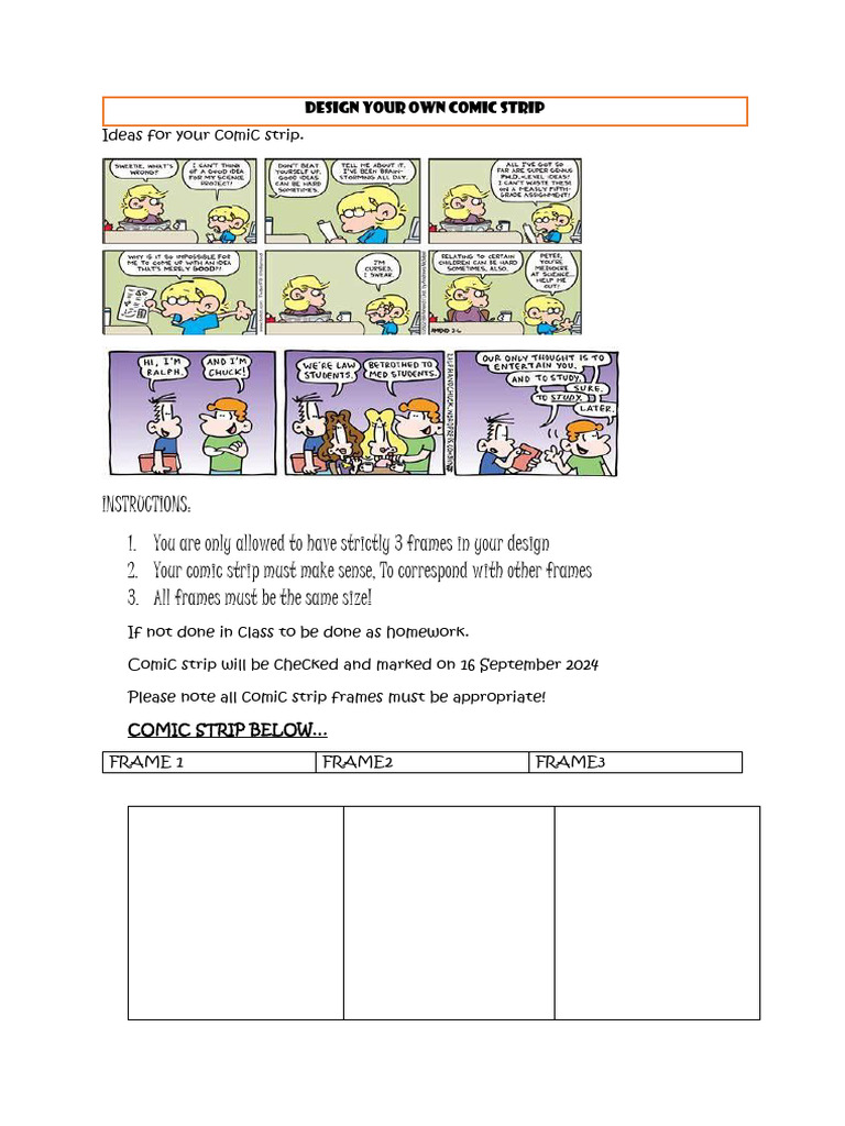 DESIGN YOUR OWN COMIC STRIP | PDF
