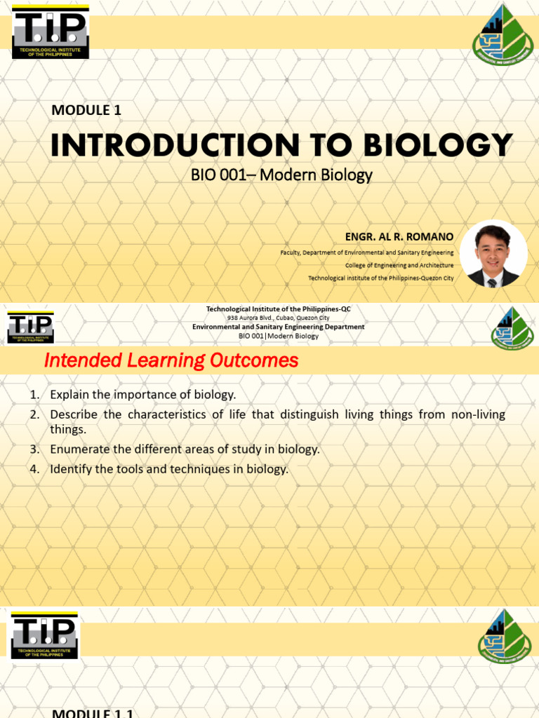 Module 1-Introduction to Biology | PDF | Reproduction | Organisms