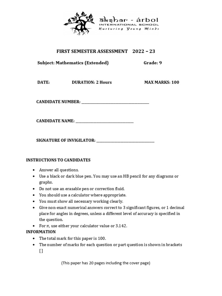 Akshar Arbol Question Paper | PDF