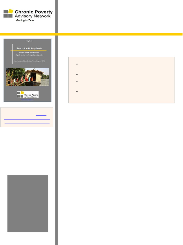 1111 - 3029 - Education Policy Brief | PDF | Poverty | Poverty & Homelessness