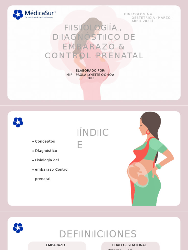 Control Prenatal, DX y Fiosología de Embarazo | PDF | El embarazo | Parto