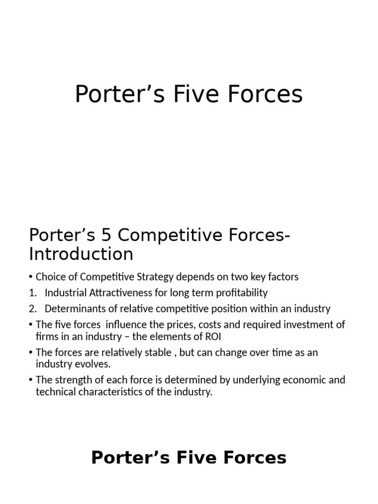 Porter’s Five Forces | PDF