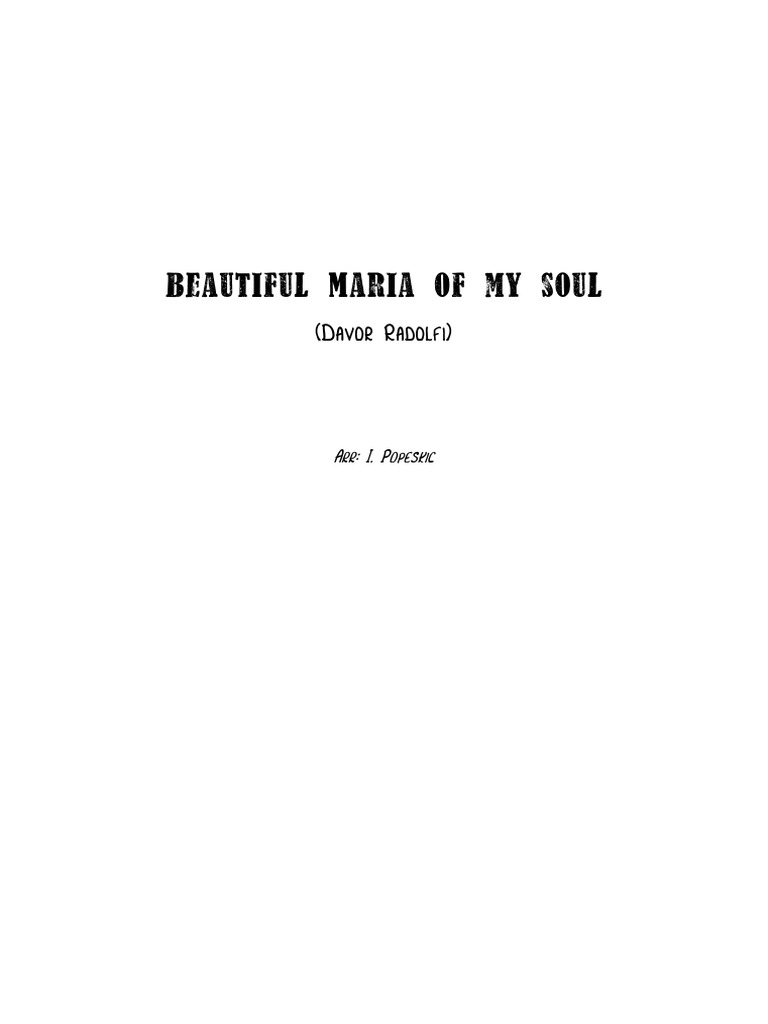 Beautiful Maria Score | PDF