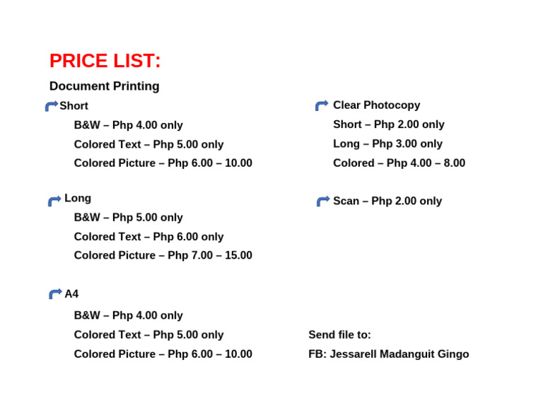 Price List | PDF