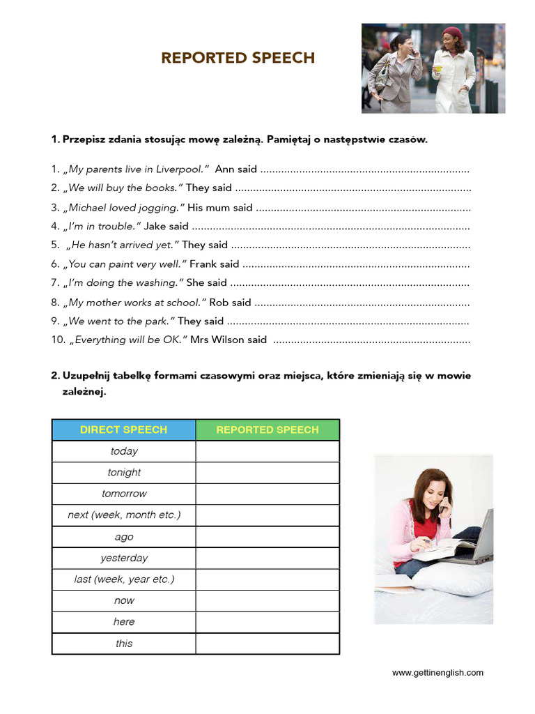 Reported Speech | PDF