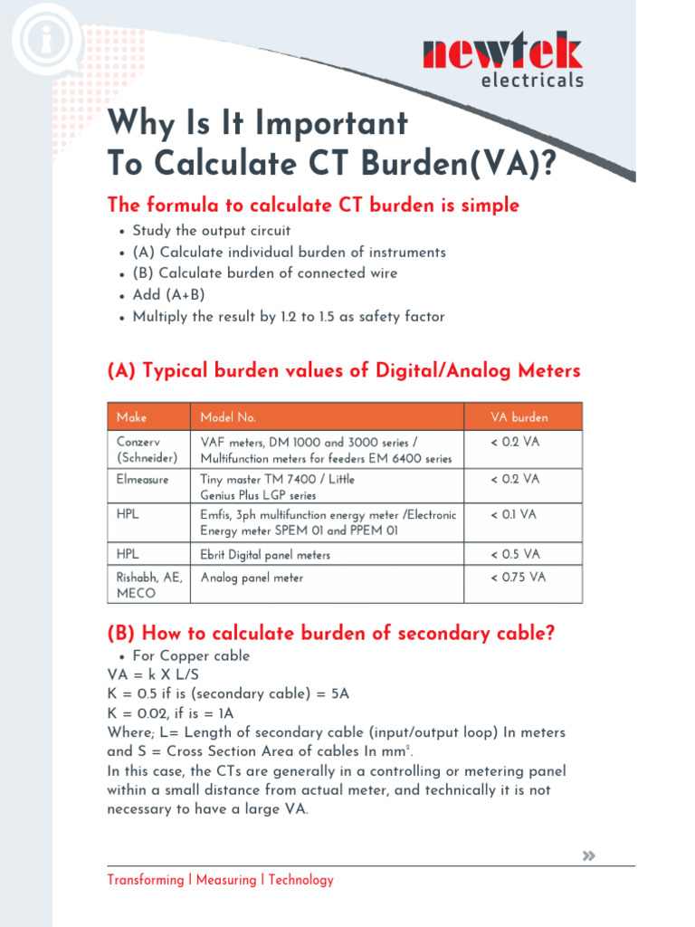CT Burden Calculation | PDF