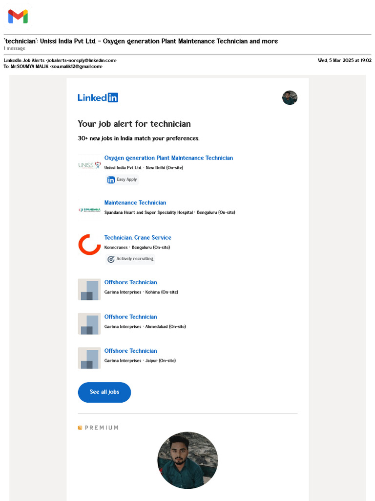 Gmail - "Technician" - Unissi India PVT Ltd. - Oxygen Generation Plant Maintenance Technician ...