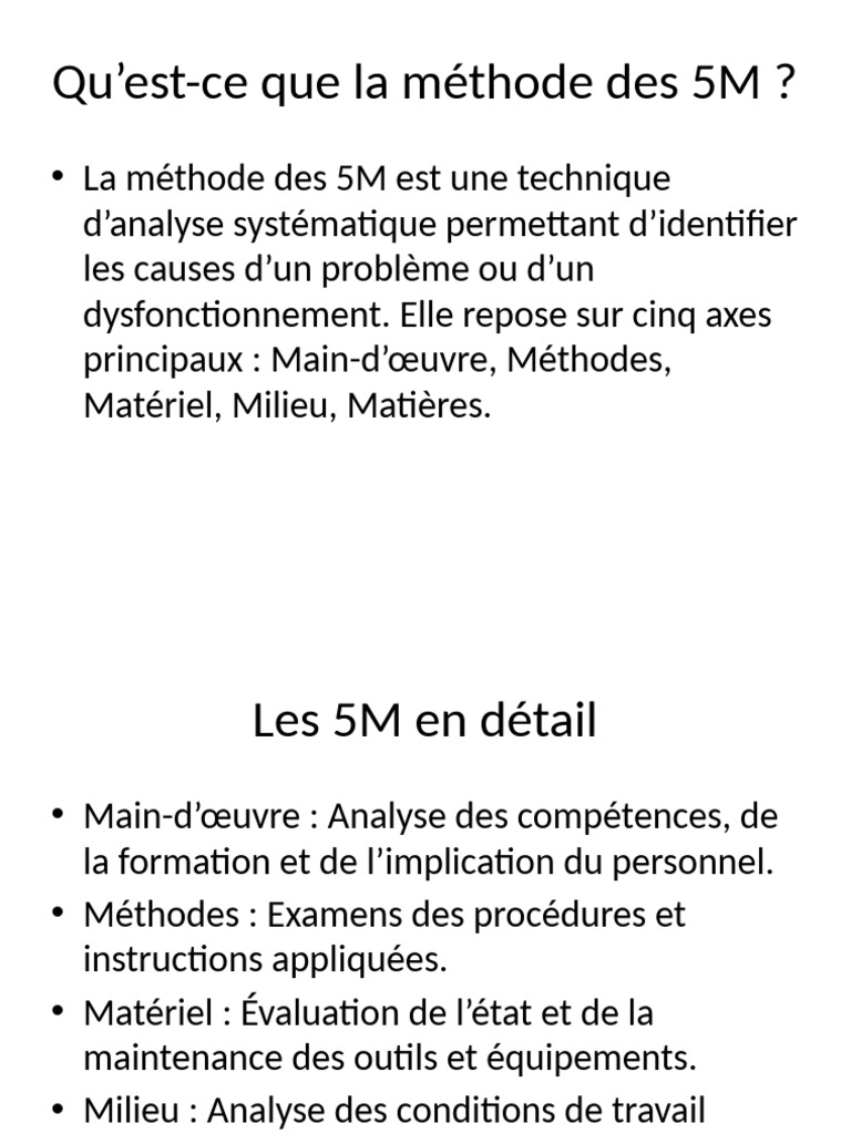 Method 5M Presentation | PDF