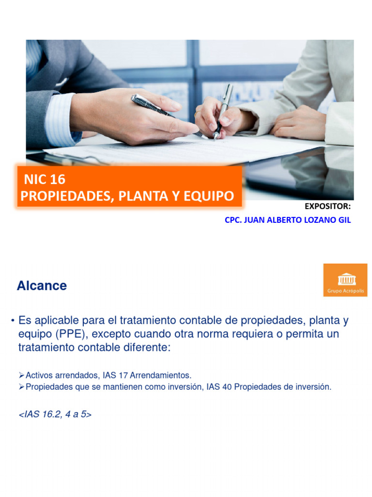 Nic 16 | PDF | normas internacionales de INFORMACION FINANCIERA | Depreciación