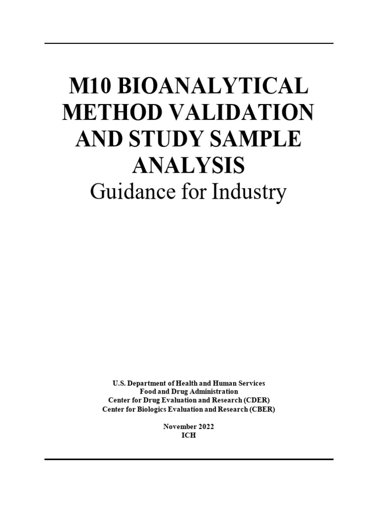 50093493fnl - M10 Bioanalytical Method Validation and Study Sample ...