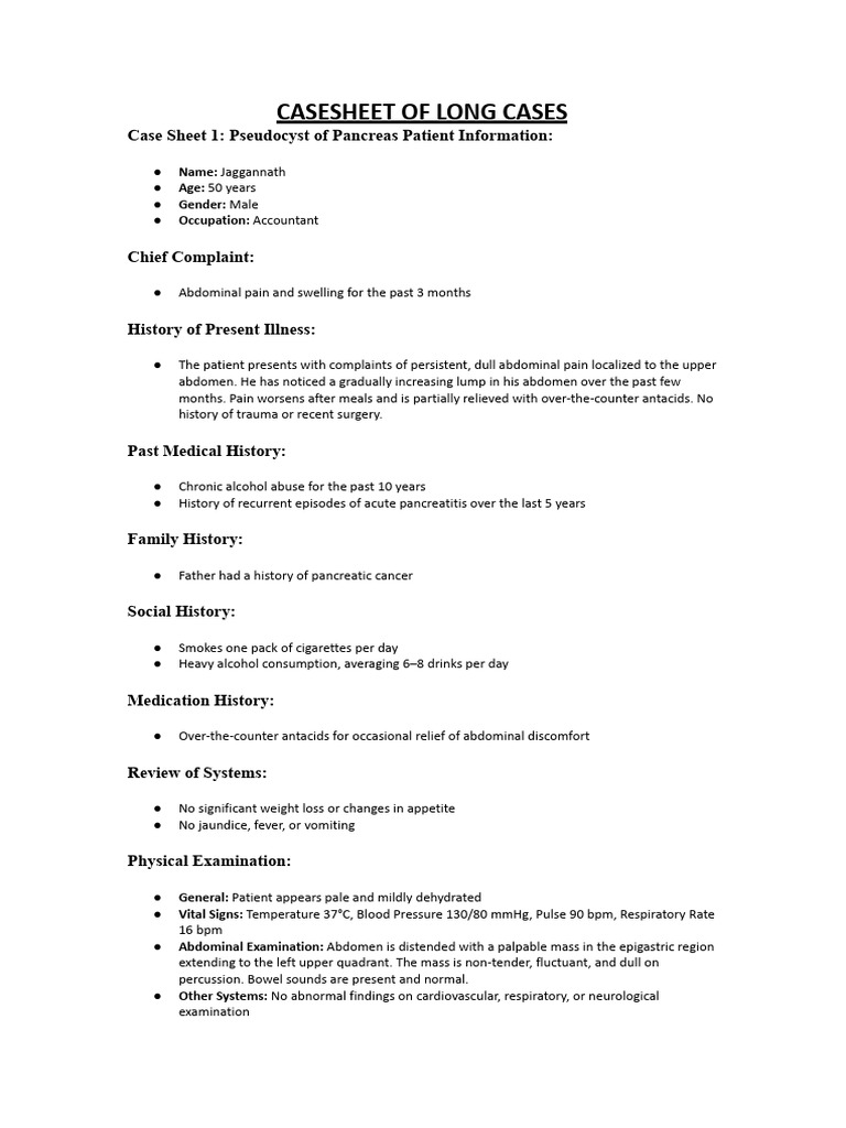 Case Sheet of Surgery Cases | PDF | Urinary Incontinence | Abdomen