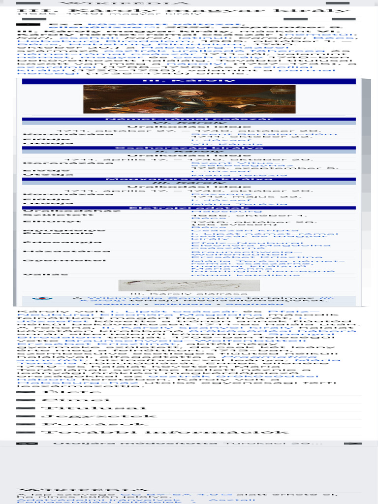 III. Károly Magyar Király - Wikipédia | PDF