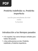 Profedeele. Contraste de pasados. Pretérito imperfecto e indefinido ...