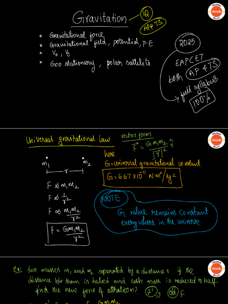 Gravitation Notes | PDF