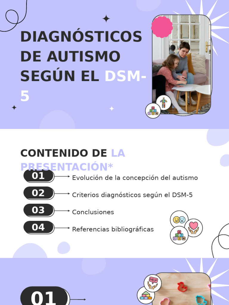 ES Autism Diagnoses According to the DSM-5 by Slidesgo | PDF | Autismo ...