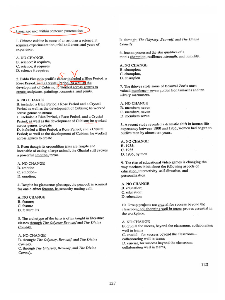 Note-Sentence Structure: Punctuation - 副本 | PDF