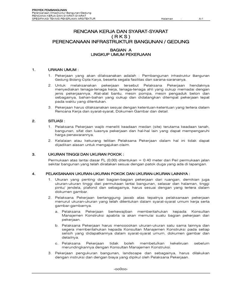 Rencana Kerja Dan Syarat Kerja | PDF