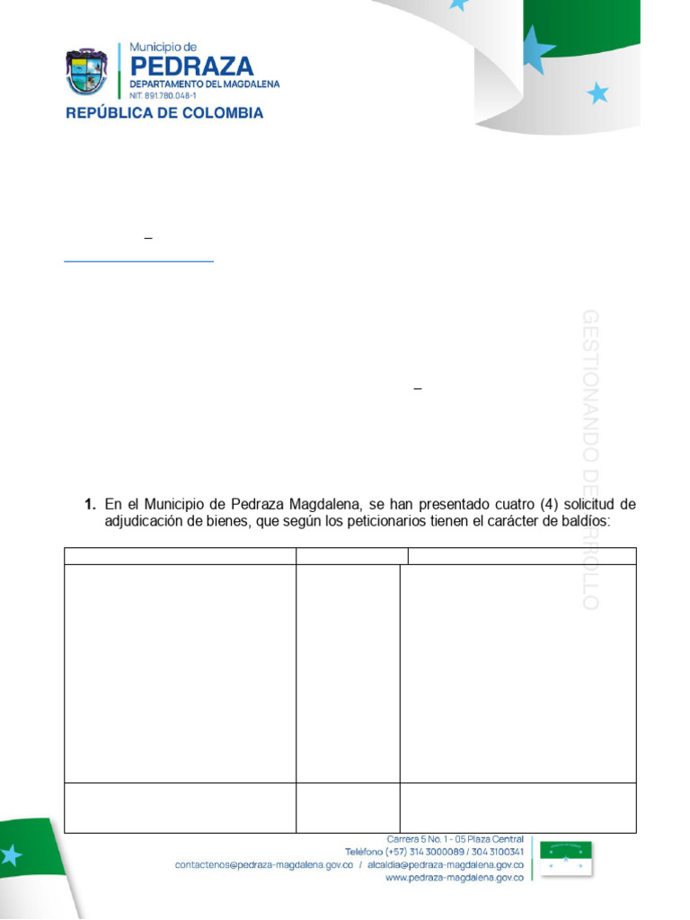 Solicitud de Diagnóstico Catastral en Pedraza | PDF | Ley de Tierras