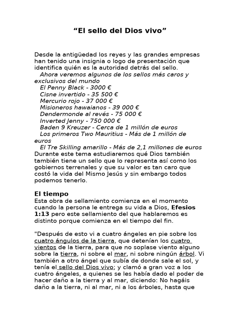Sellos de Dios: Significado y Valor Espiritual | PDF | Cerebro | Cristo ...