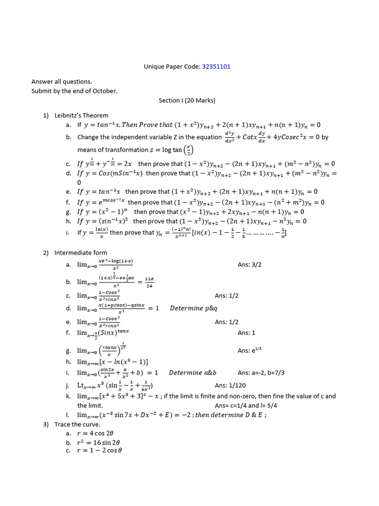 32351101_CALCULUS | PDF | Asymptote | Mathematical Analysis