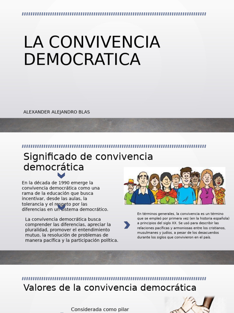 Convivencia Democrática: Valores y Retos | PDF | Democracia ...