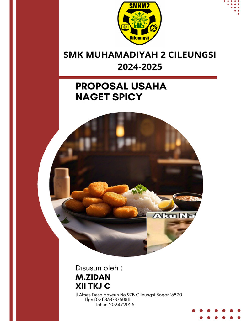 Merah Putih Sederhana Geometris Cover Proposal Kegiatan Dokumen A4 ...