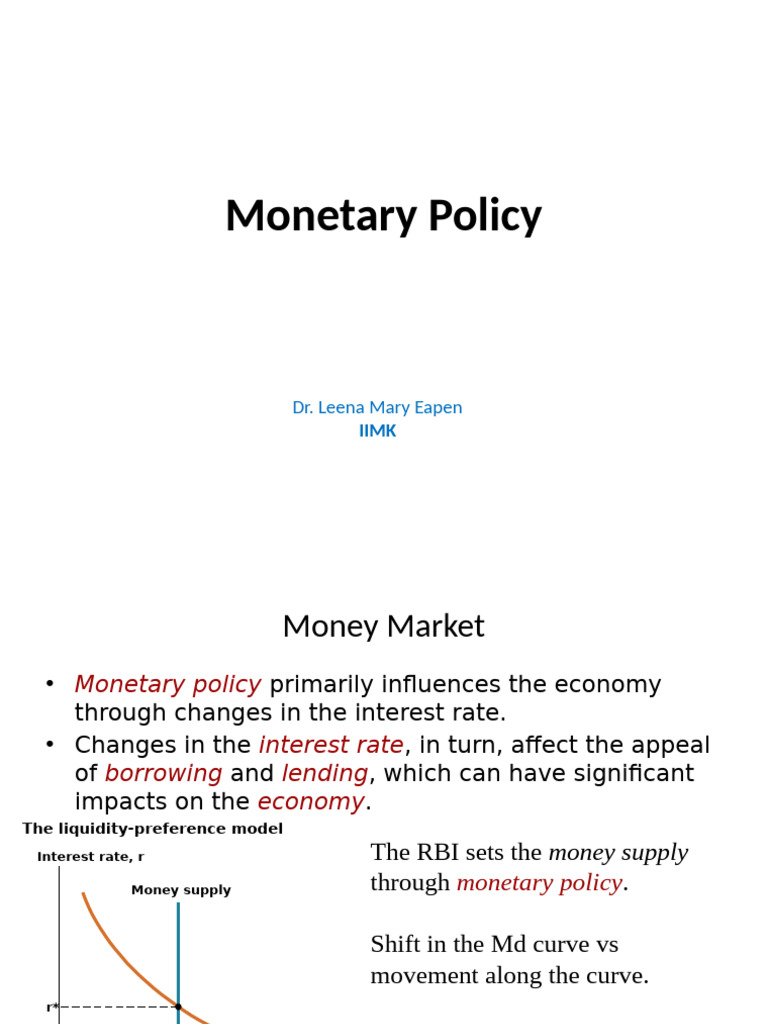 Session 15 Money Market and Monetary Policy | PDF | Open Market ...