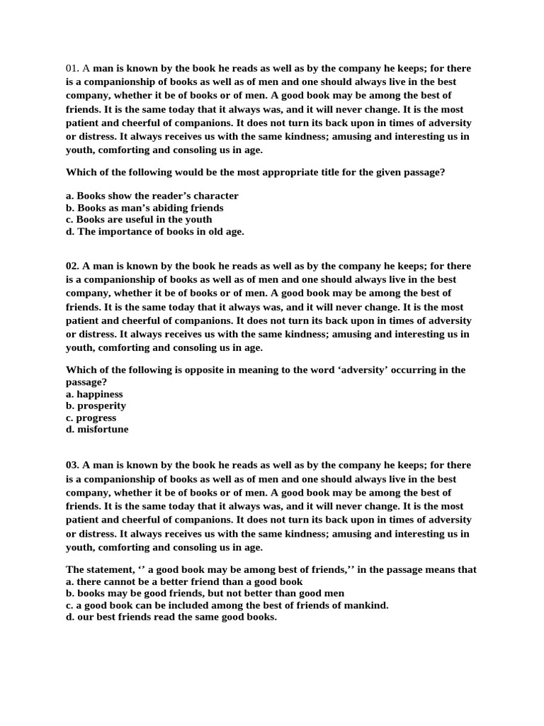 Reading Comprehension MCQ | PDF | Moon | Earth