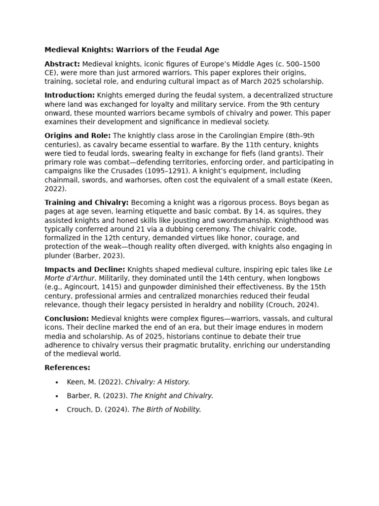 Medieval Knights | PDF