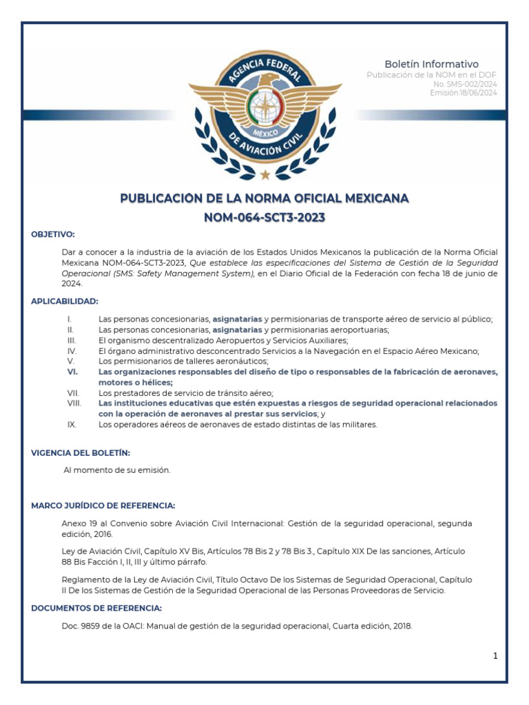 Publicacion Nom 064 sct3 2023 Dof 19062024 | PDF | México