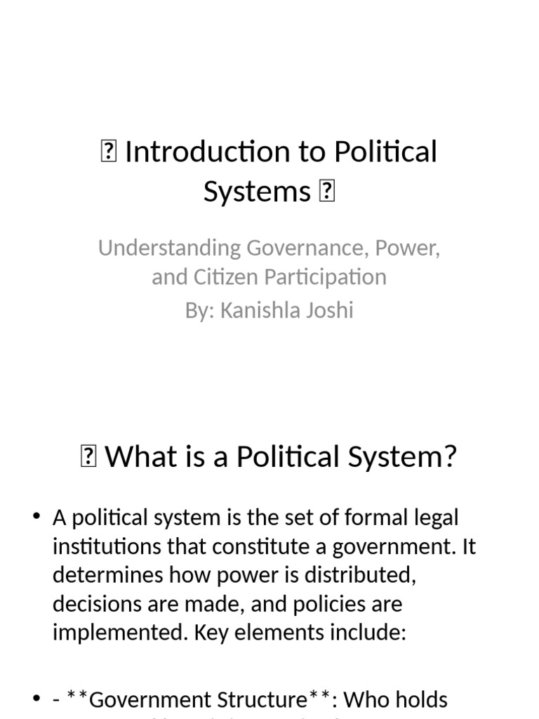 Enhanced Political Systems Presentation | PDF | Monarchy | Authoritarianism
