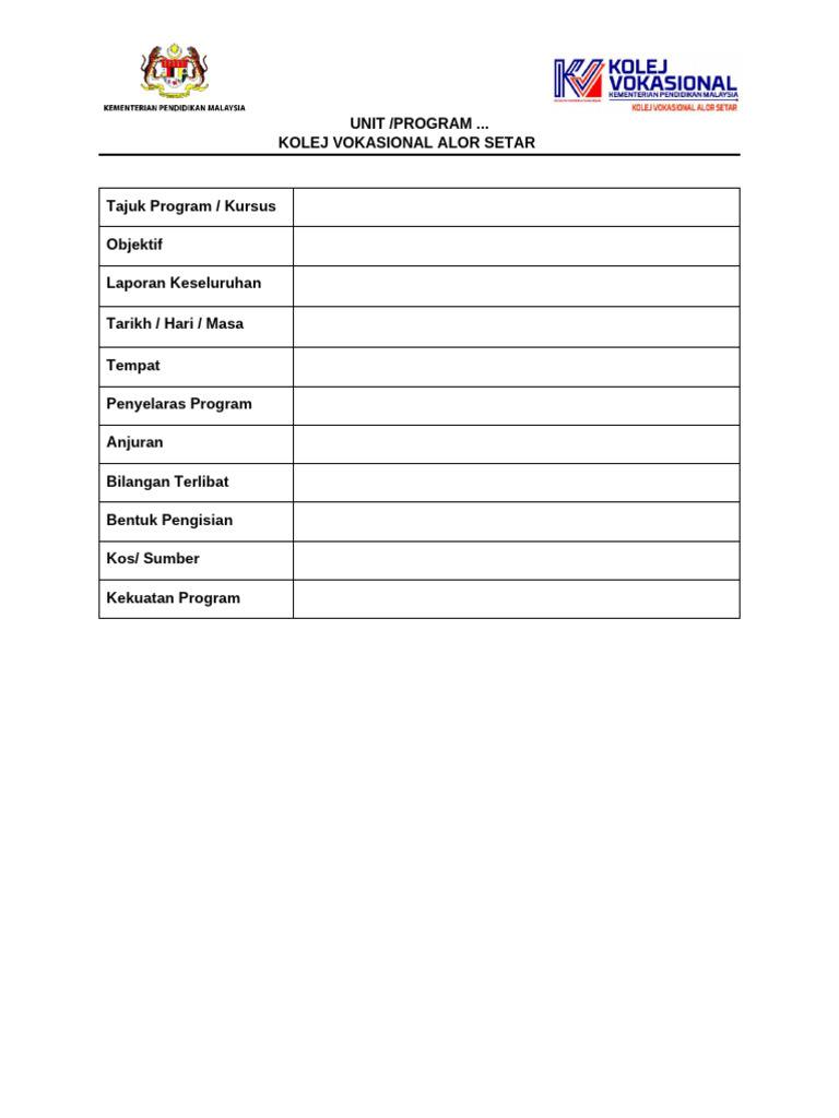 Format Laporan Dokumentasi 2024 | PDF