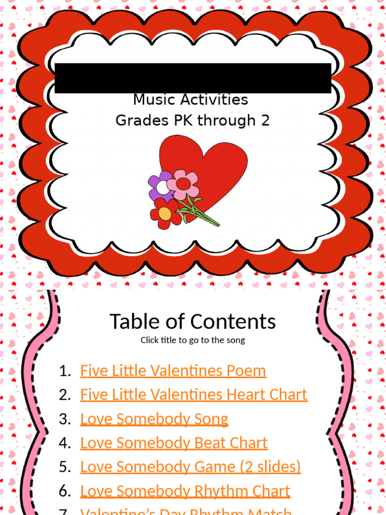 Valentine's Day Music Activities for Kids | PDF