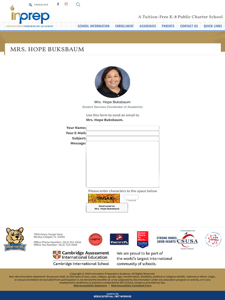 Home - Mrs. Hope Buksbaum - Innovation Preparatory Academy | PDF