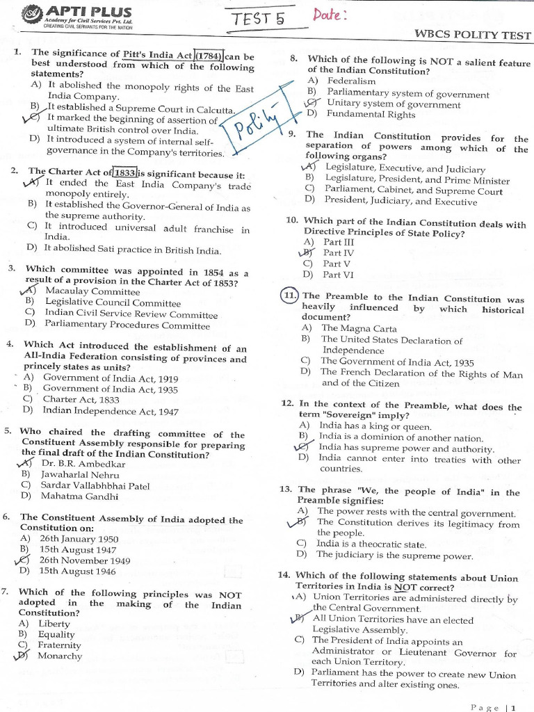 Polity Subject Test | PDF
