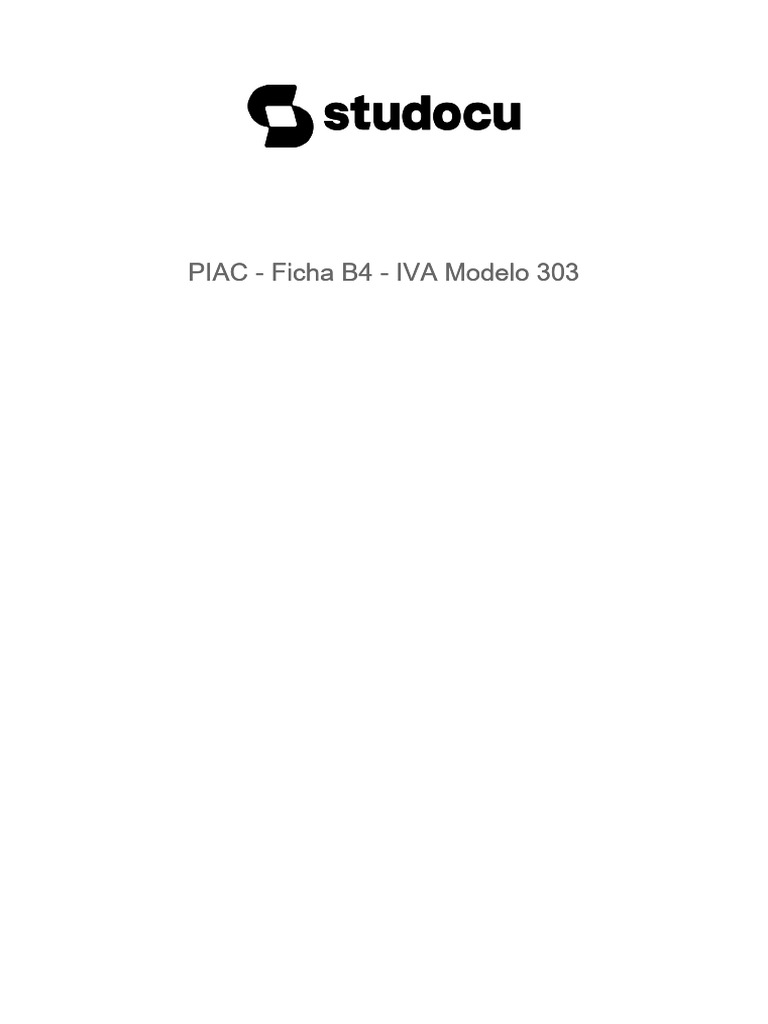 Piac Ficha b4 Iva Modelo 303 | PDF | Impuesto al valor agregado ...