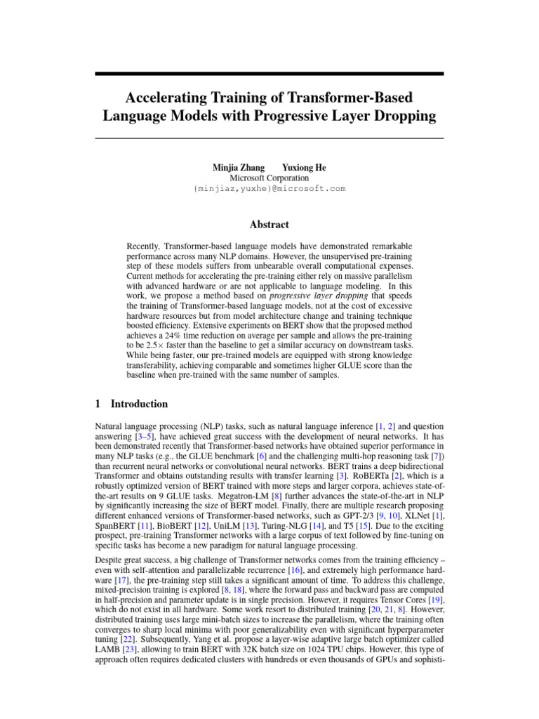 Accelerating Transformer Training with Layer Dropping | PDF | Artificial Intelligence ...