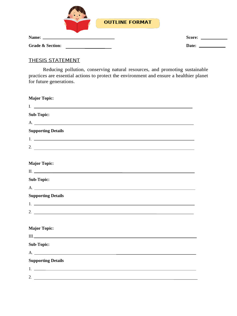 Environmental Protection Thesis Outline | PDF