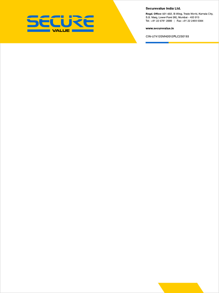 Secure Value Letterhead-C2C | PDF