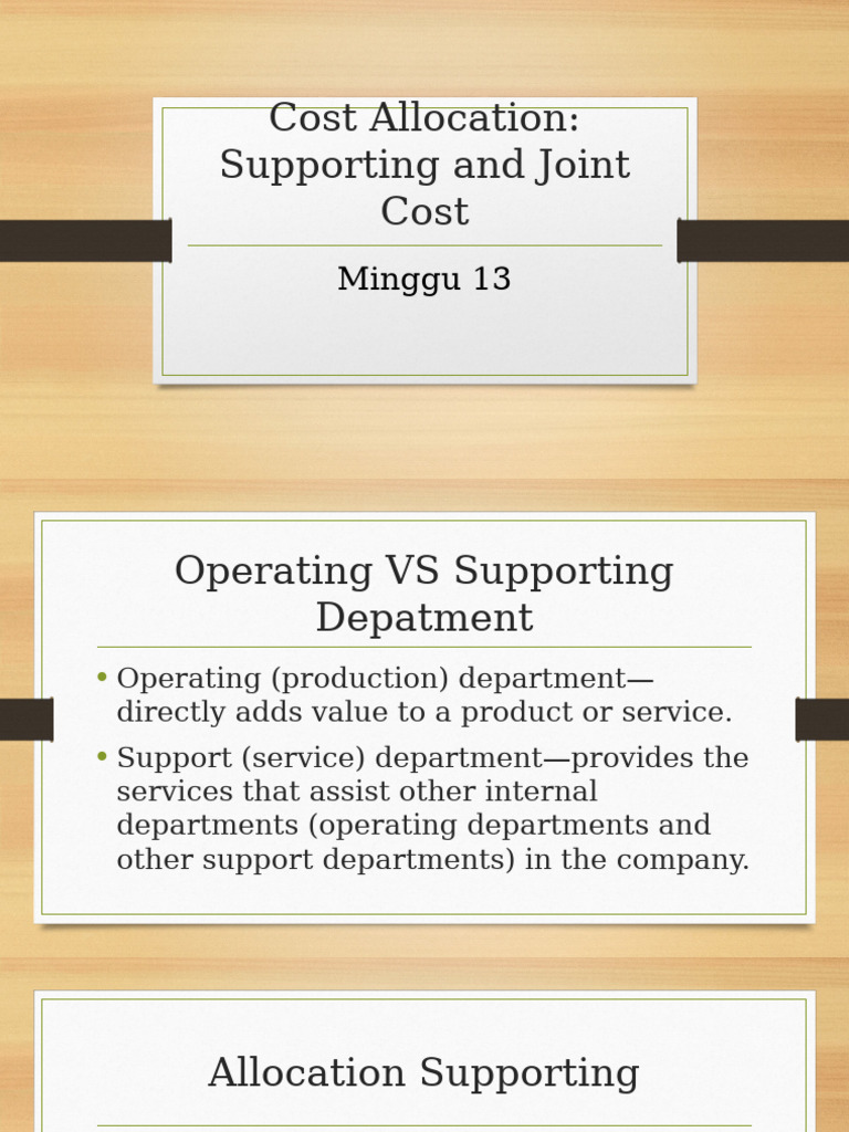 Minggu 13 - Cost Allocation | PDF